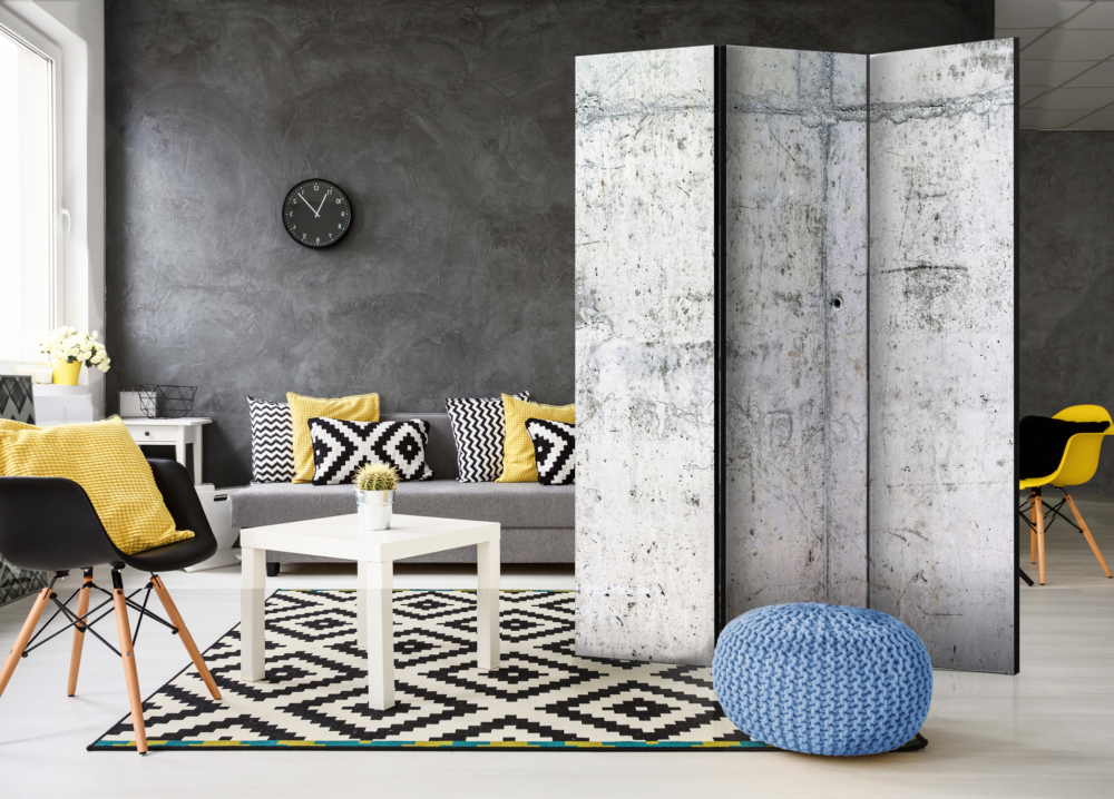 Двулицев разделител за стая имитиращ стена от бетон – GRANDecor