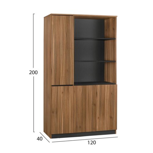 Офис шкаф с три рафта и три вратички серия Супра – GRANDecor