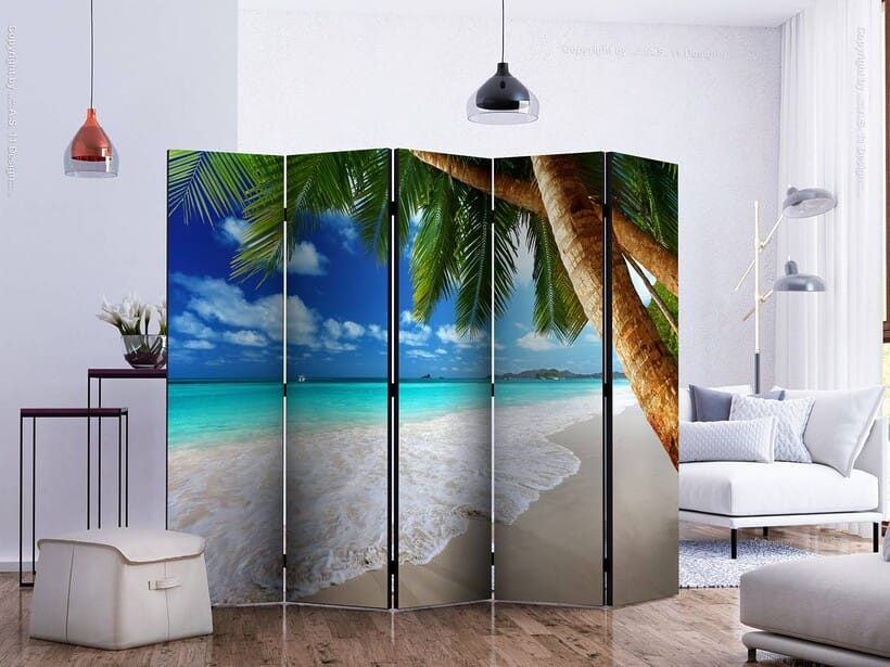 Петкрилен параван с изображение на тропически остров – GRANDecor